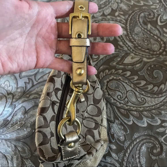 Coach | Bags | Brown Tan And Gold Mini Coach Purse | Poshmark